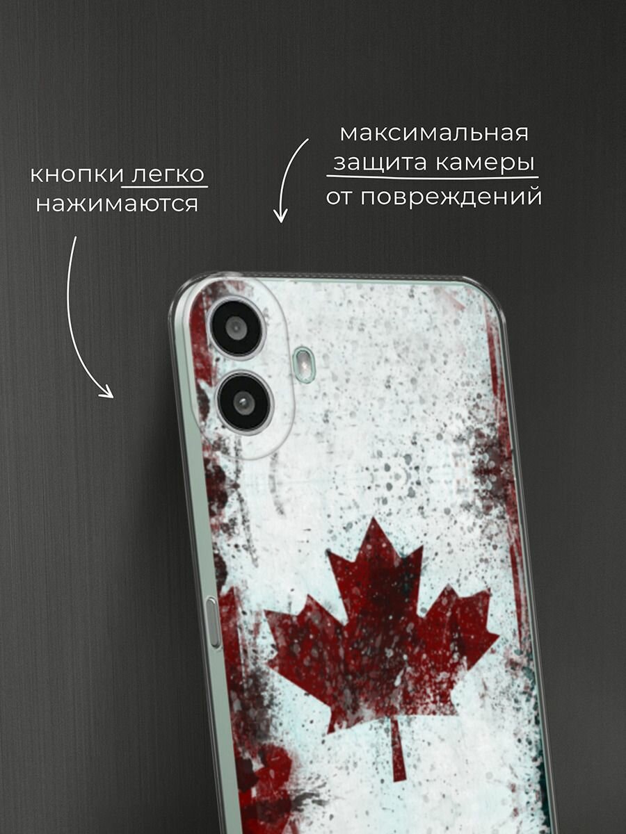 Силиконовый чехол на CMF Phone 1 / CMF Фон 1 с принтом "Канада" — фото 1