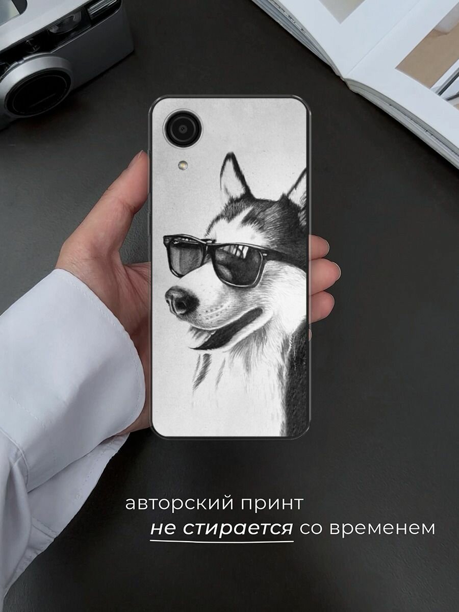 Чехол на Samsung Galaxy A03 Core / Самсунг Галакси А03 Core с принтом "Крутой Хаске" — фото 1