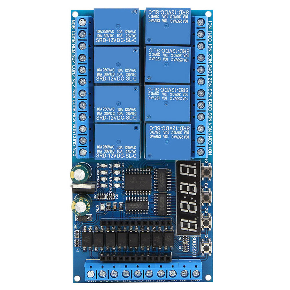 DC 12V 8-канальный Pro Mini PLC модуль реле с таймером задержки и платой переключателя для Arduino 8-канальная Pro Mini PLC плата реле