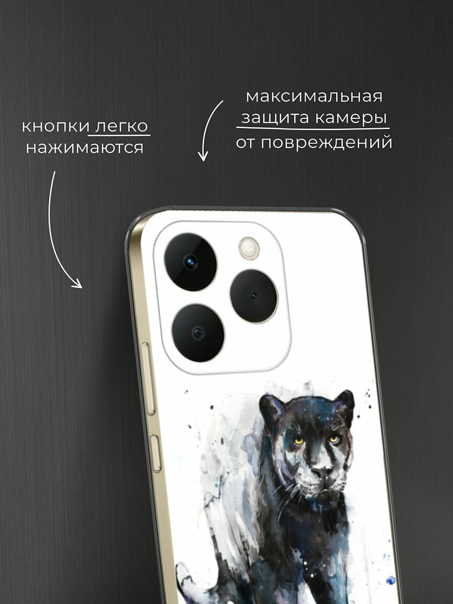 Силиконовый чехол на Realme 15T / Реалми 15Т с принтом "Пантера арт 3" — фото 1