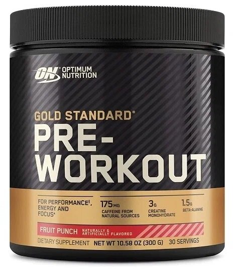 Предтренировочный комплекс Optimum Nutrition Gold Standard Pre-Workout (300г) фруктовый пунш