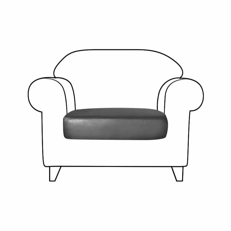 Чехлы для подушек дивана из эластичной искусственной кожи луксурийский бренда для стильных гостиных серый одноместный