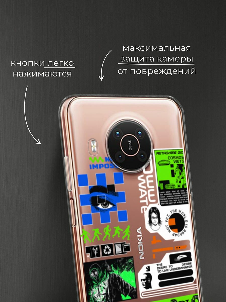 Чехол на Nokia X20/X10 / Нокиа Х20/Х10 с принтом "Nothing impossible", прозрачный — фото 1