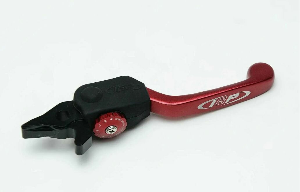 Рычаг тормоза Питбайки, Avantis, GR регулируемый, складной 360град. IGP CNC (Красный)