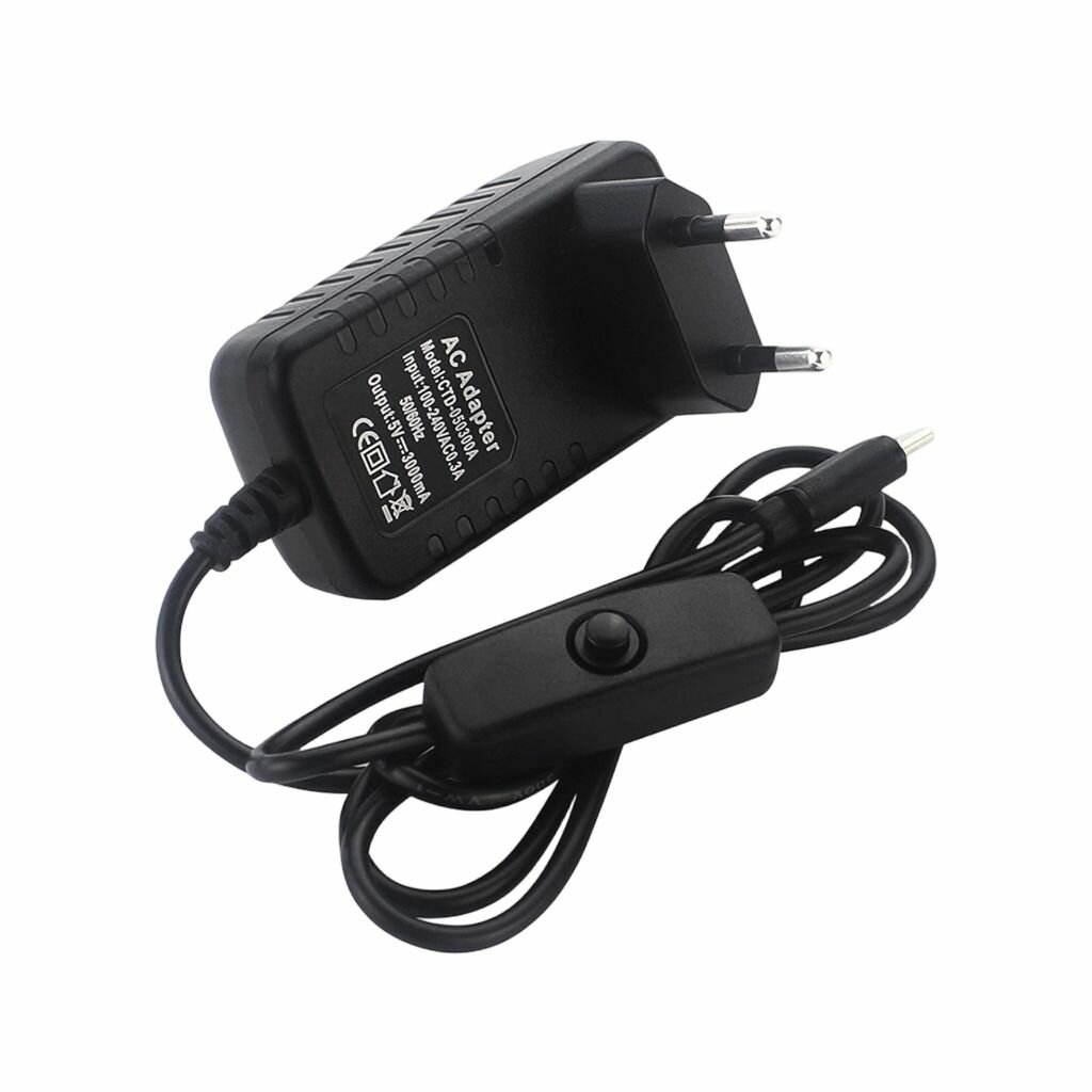 Встроенный адаптер питания typec interface 5V3A-Европейский стандарт-с переключателем