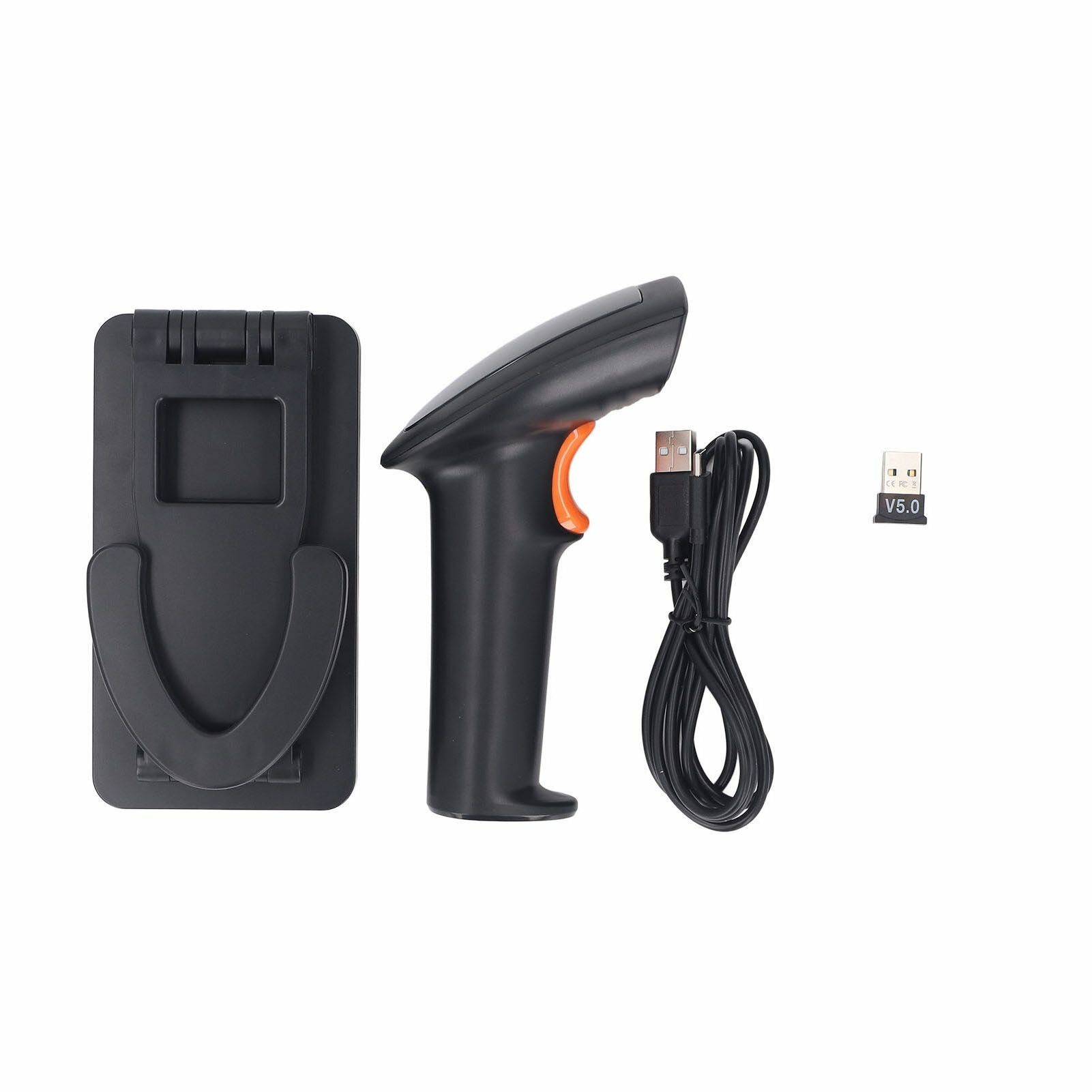 Беспроводной сканер штрих-кодов 1D 2D с подставкой для рук, 2.4G BT USB, для розничной торговли и супермаркетов