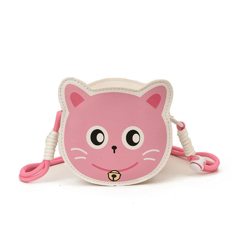 Детская сумка крошка кролик с рисунком из эко-кожи с регулируемым ремнем для детского сада розовый красный кот