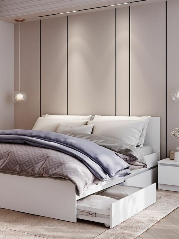 ARNIKA Кровать односпальная Симпл белый, 120х200 см