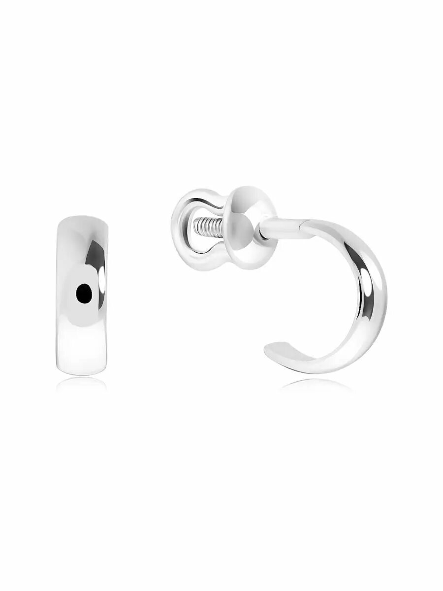 Серьги, серебро, 925 проба, родирование