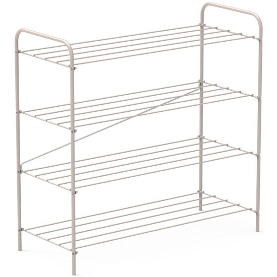 Этажерка для обуви Nika ЭТПР4 4 полки, бежевый металлик (ЭТПР4/БЖ)