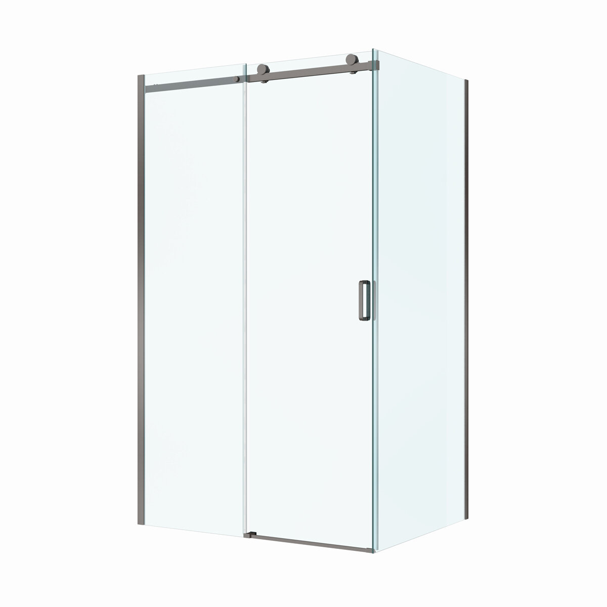 Душевой уголок BelBagno Soft Close-2 130х80 SOFT_CLOSE-2-AH-1-130/80-C-GM оружейная сталь