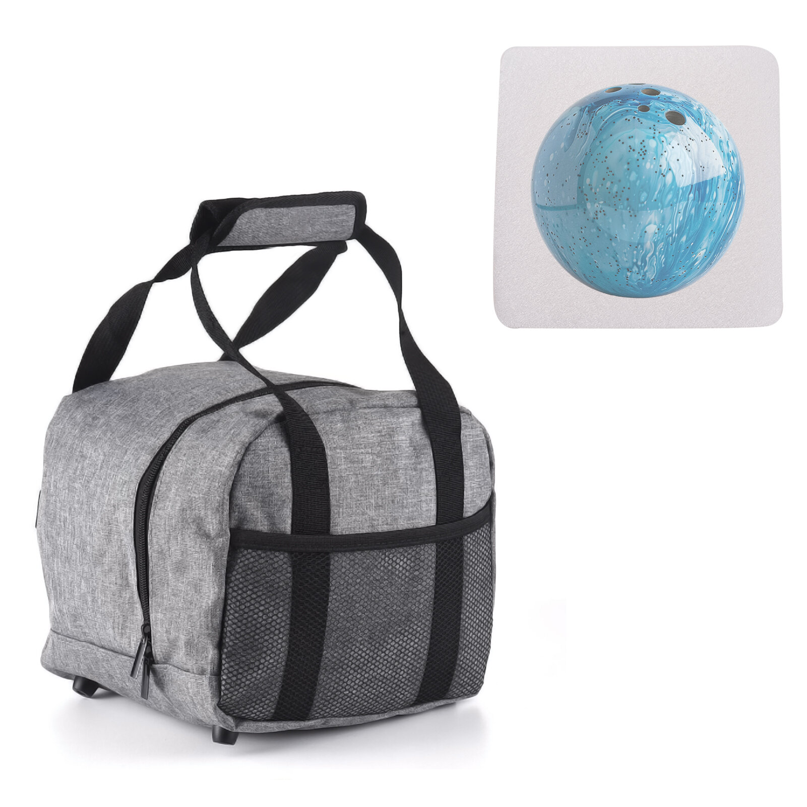 Сумка для боулинга из ткани Оксфорд, сумка для боулинга с одним мячом и мягким держателем для мячей