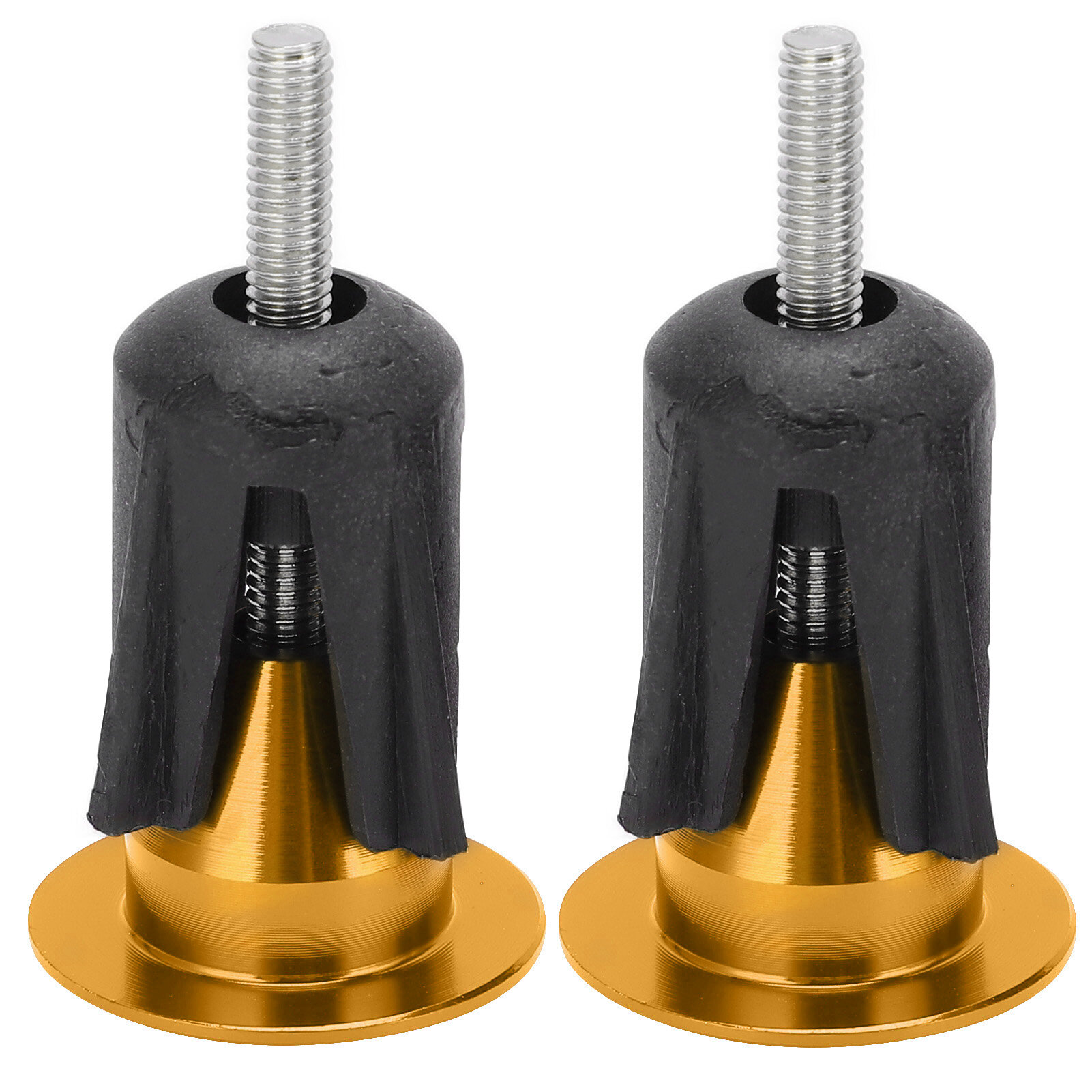 2pcs велосипедный руль с конечной крышкой велосипедной рулевой штекер для горных велосипедов Road Bikesgold