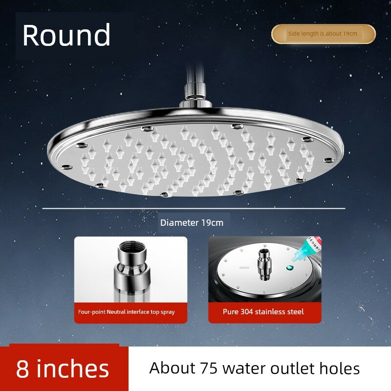 Мощная душевая лейка с высоким давлением, одинарная лейка, тропический душ для ванной, лейка с большим объемом воды и