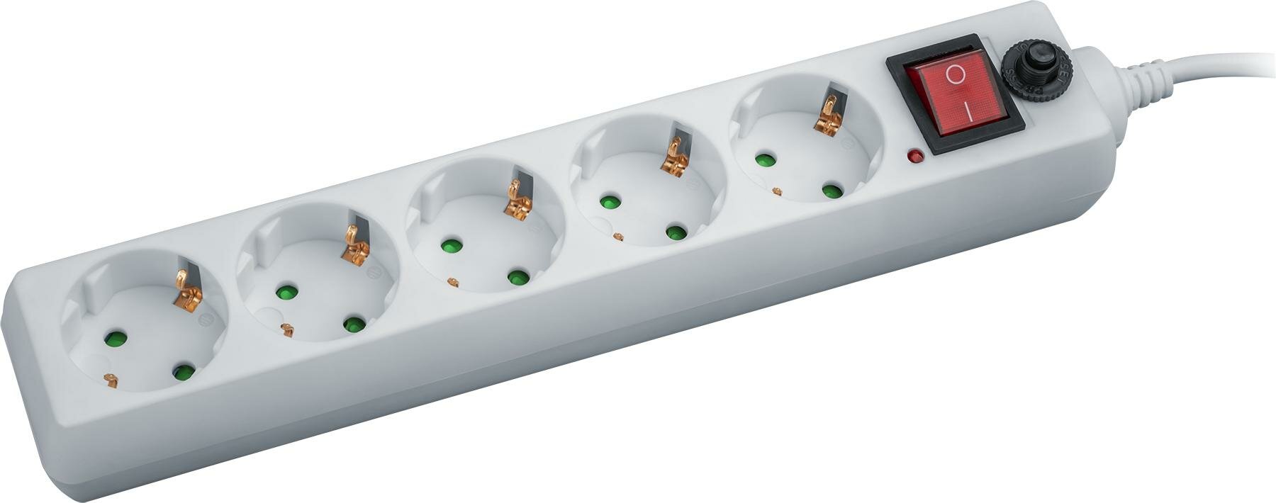 Фильтр сетевой Navigator Group NSP-05-180-ESC-3х0.75, 5 гнезд, 1.8 м