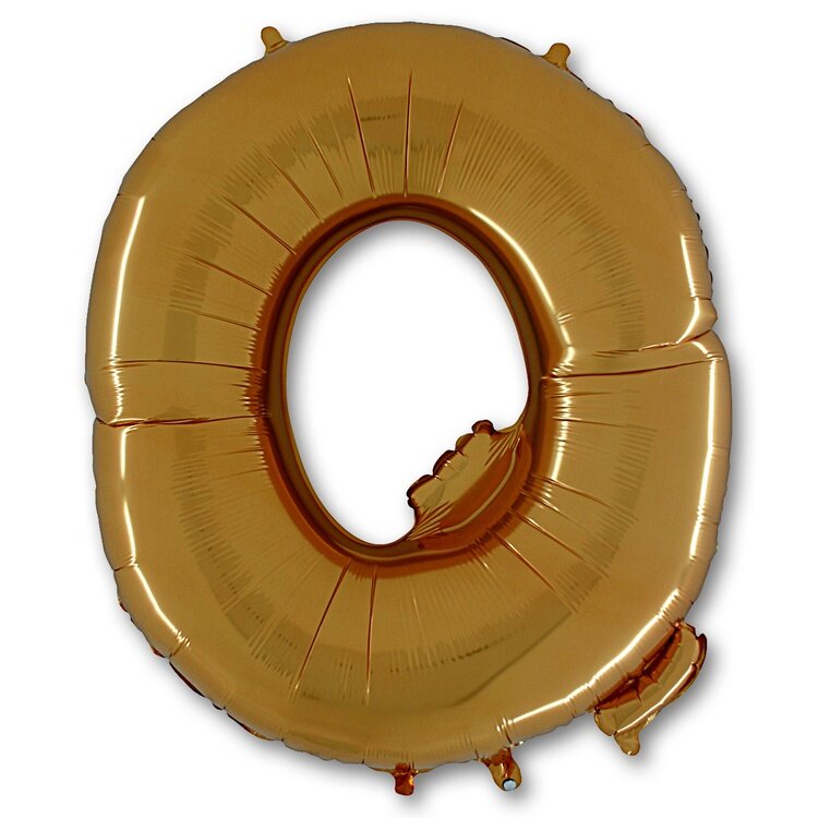 Воздушный шар фольгированный, буква Q, 40" Gold