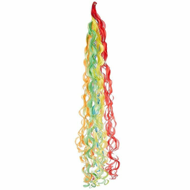 Подвеска-серпантин КНР для шара радужная 86 см, бумага тишью