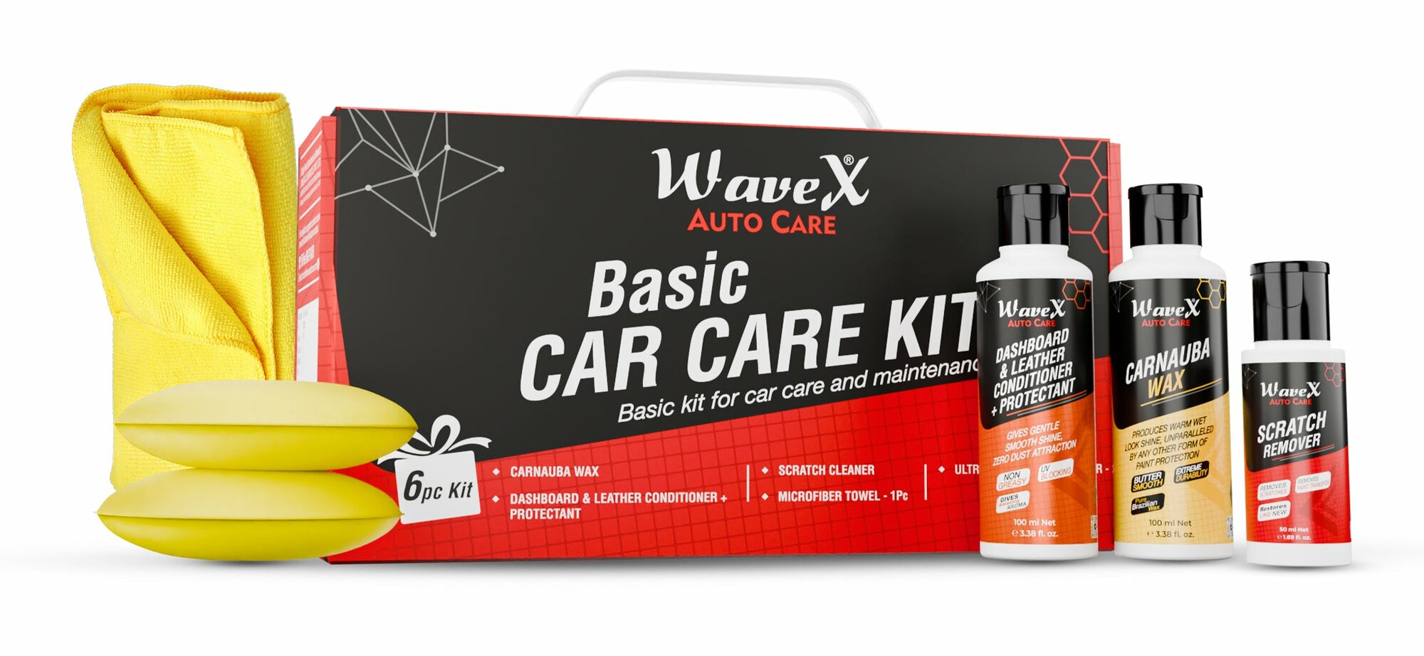 Набор из 6 предметов Wavex Basic Car Care Kit CCK30