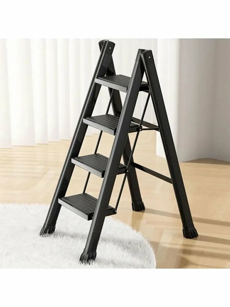 Складная лестница треугольная 4-ступенчатая (86 см), 4 кг, стальная, лёгкая