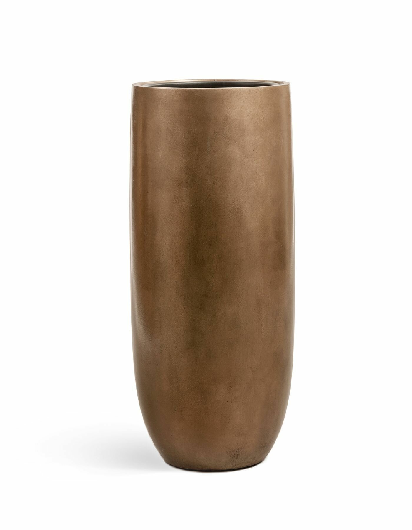 Кашпо TREEZ Effectory Metal Высокий округлый конус темное-золото 39*95 см