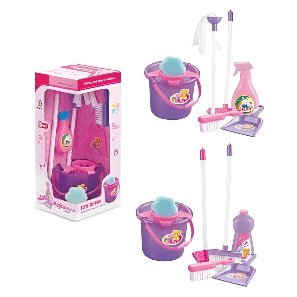 Игровой набор для уборки "Маленькая хозяюшка", для девочек, пластик, розовый, 7 элементов