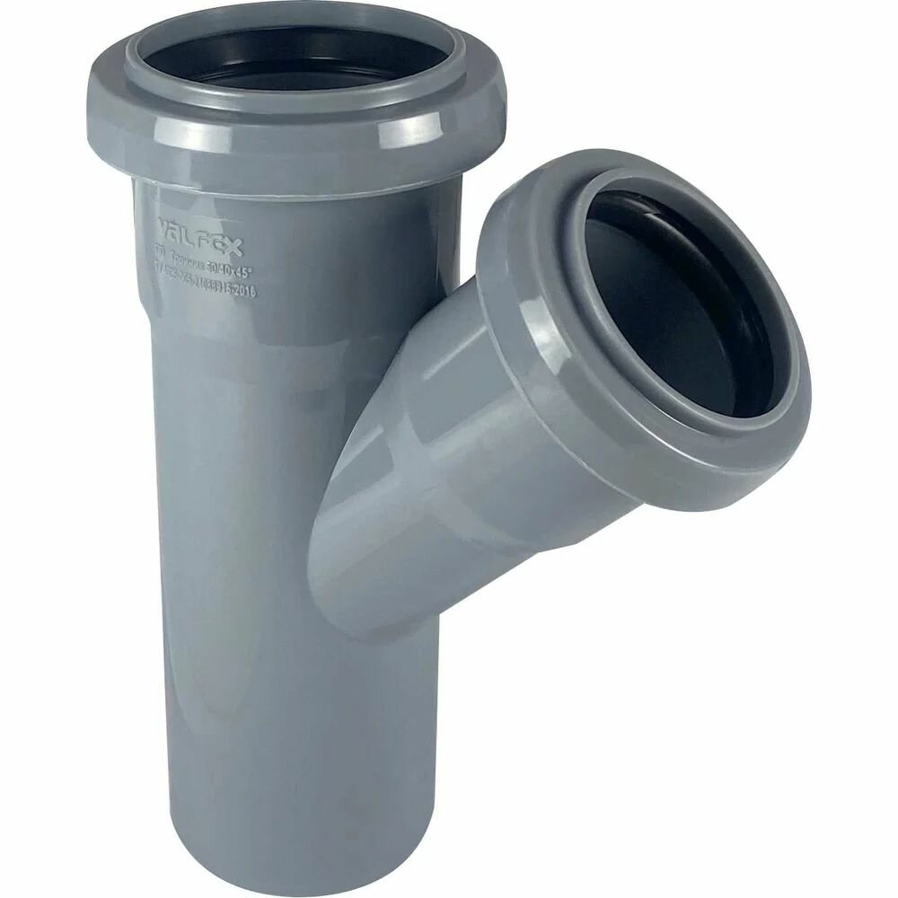 Тройник VALFEX 45 градусов, 50-40, внутренняя канализация 22050040