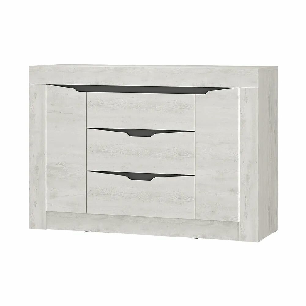 Комод "Леонардо" КМ-12 Бетон пайн светлый/графит (Мебелони)