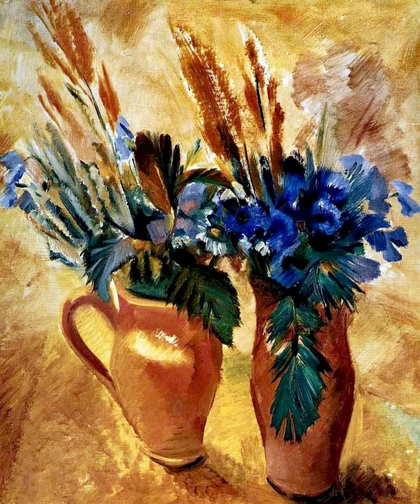 Картина Тырса Николая Два горшка с цветами 50х60 см