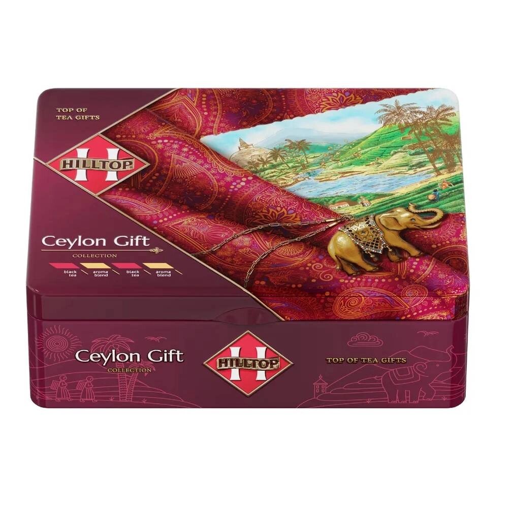 Чай Hilltop "Цейлонская шкатулка", в подарочной упаковке, 4 вида, 200 гр
