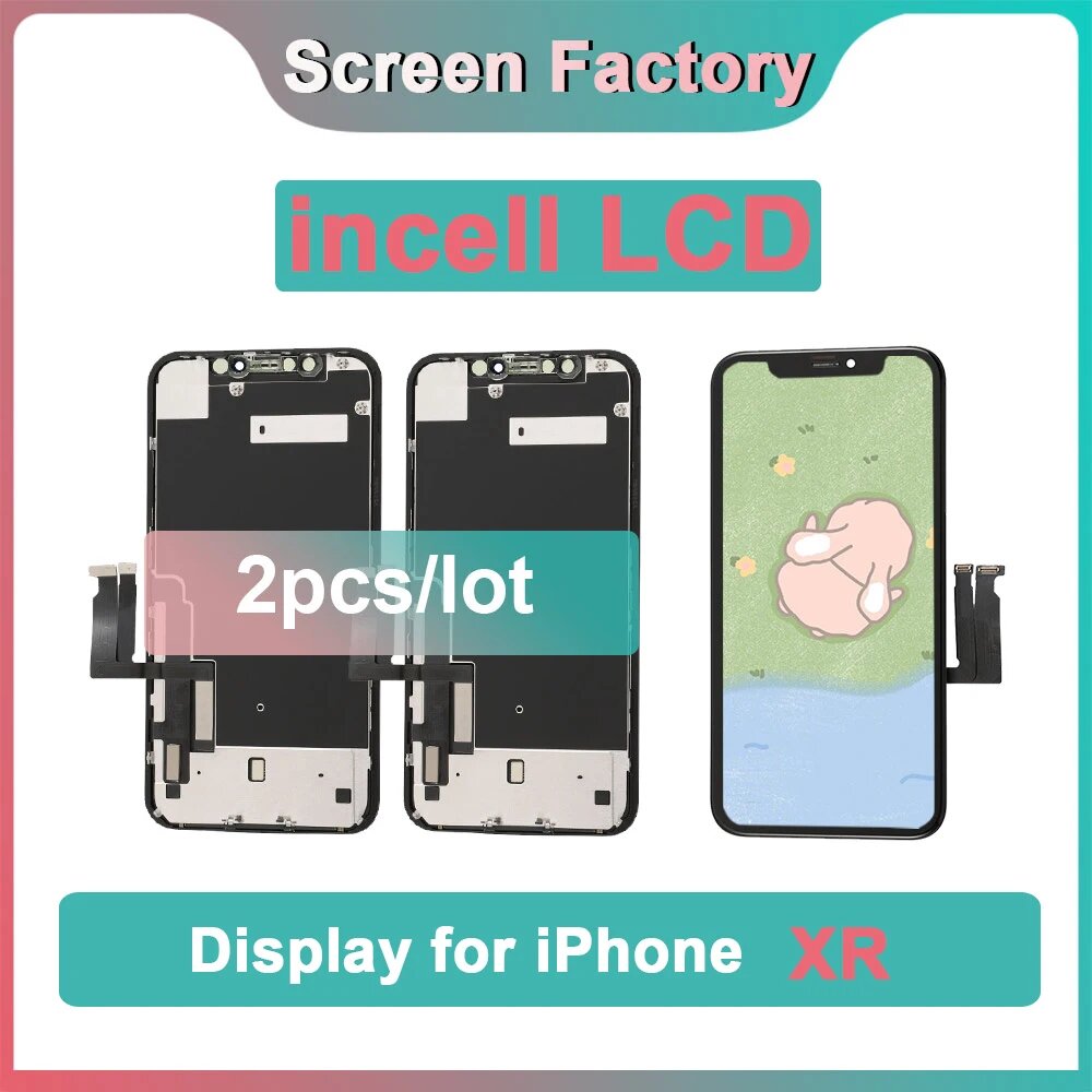 2 шт. ЖК-дисплей Incell для iPhone X XS XR 11 12 Mini 13 14 Plus 15 Pro Max, дигитайзер в сборе, замена сенсорного экрана XR