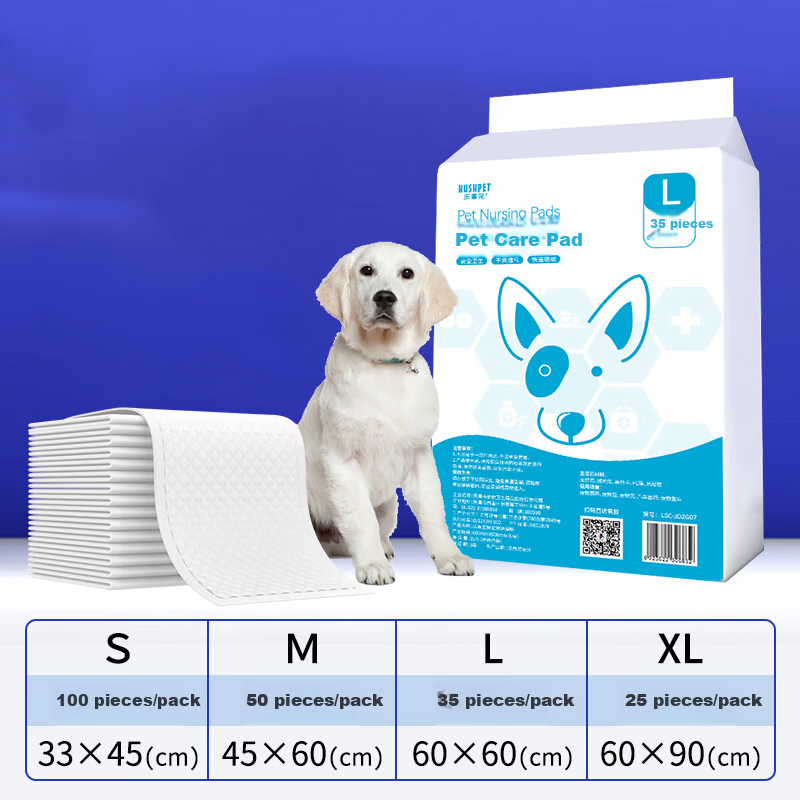 Layspet Pet Urinating Pads in All Sizes Disposable Absorbent Urinating Pads for Dogs White Pack S Size/330mm*450mm/100 Pieces