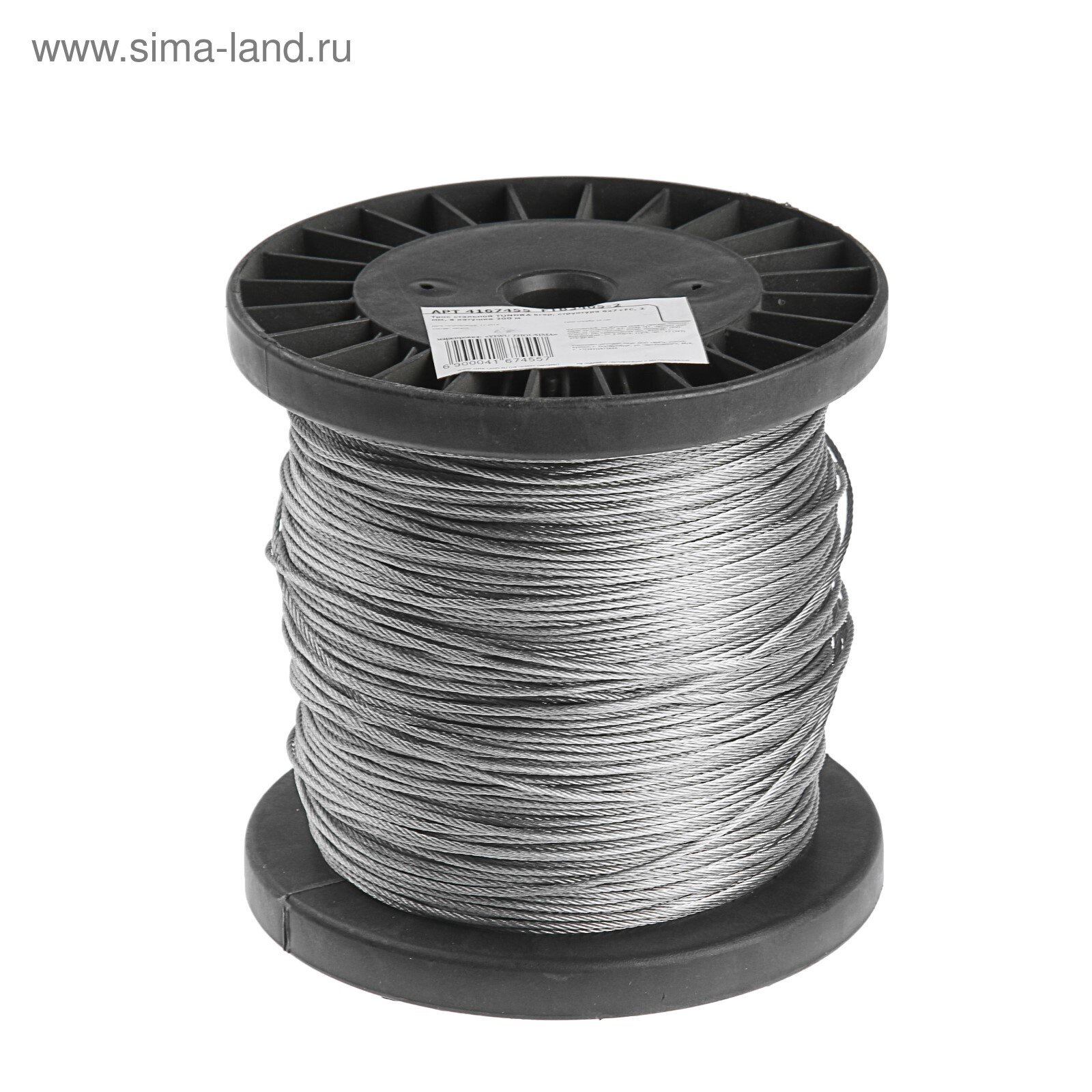 Трос стальной тундра krep, структура 6×7+FC, 2 мм, в катушке 200 м