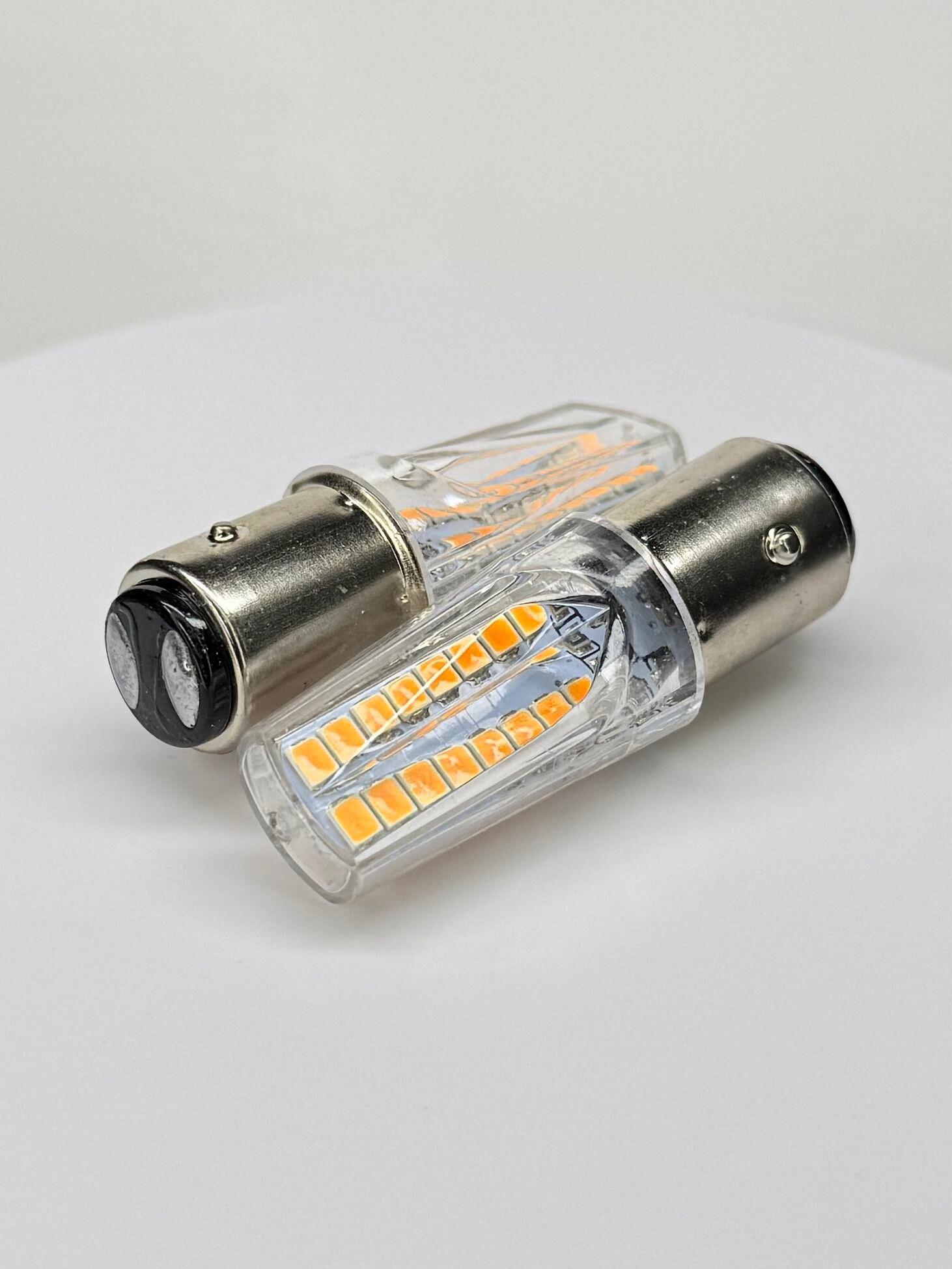 Стробоскоп LED P21/5W оранжевые 12V цоколь 1157 BAY15D для габаритов и ДХО, 2 шт.