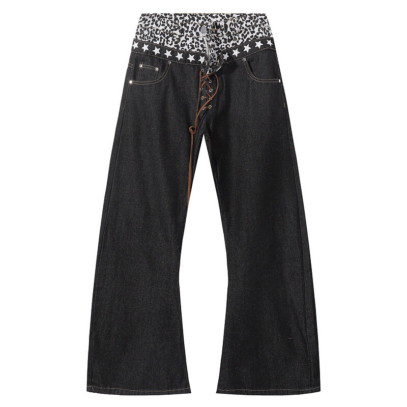 Тренд RONG CH Мужские Брюки Абрикосовые Вельвет Зима Американские Толстые Кэжуал Деним, Размер_XL