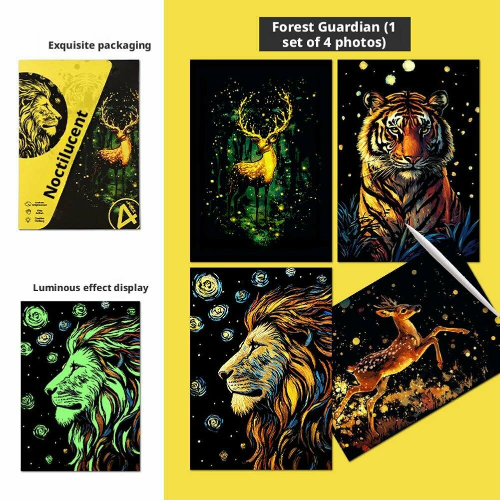 Светящаяся раскраска скретч-карты