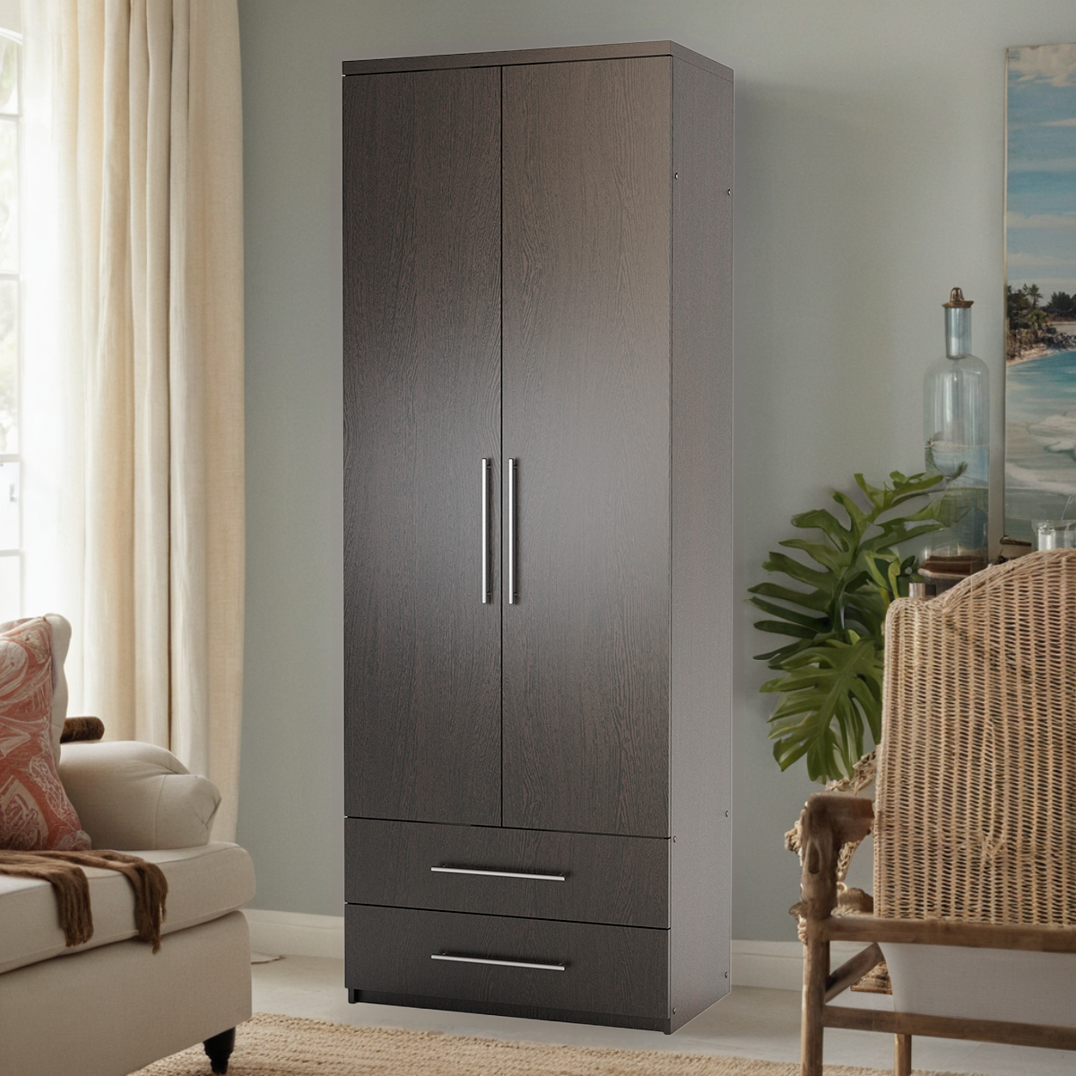 Шкаф комбинированный с ящиками Ритм МКЯ-22 80х60х220 Венге