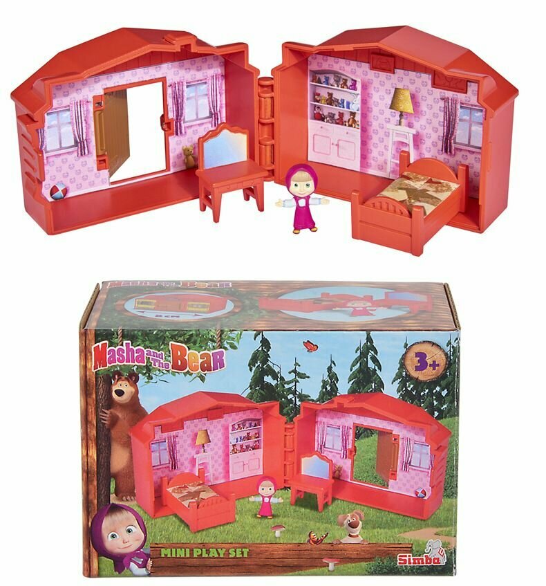 Маша и Медведь-дом медведя-Детский игровой домик, большой дом, мебель, набор игрушек