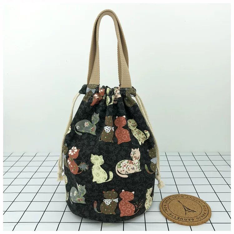 Холщевый изолированный чехол для кружек, средний размер черный, универсальная посадка