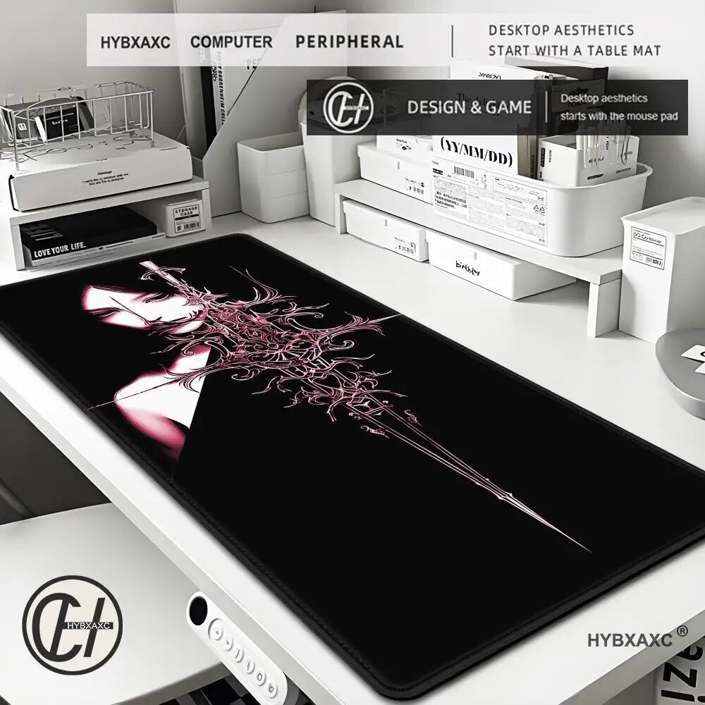 Новый игровой коврик для мыши Sword, черный коврик для клавиатуры, длинный настольный коврик Dark Art, нескользящие аксессуары для домашнего компьютера XXL, готический коврик с крестом