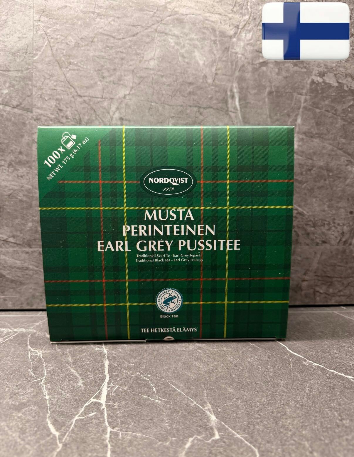 Черный чай Earl Grey Nordqvist в пакетиках 100 шт.