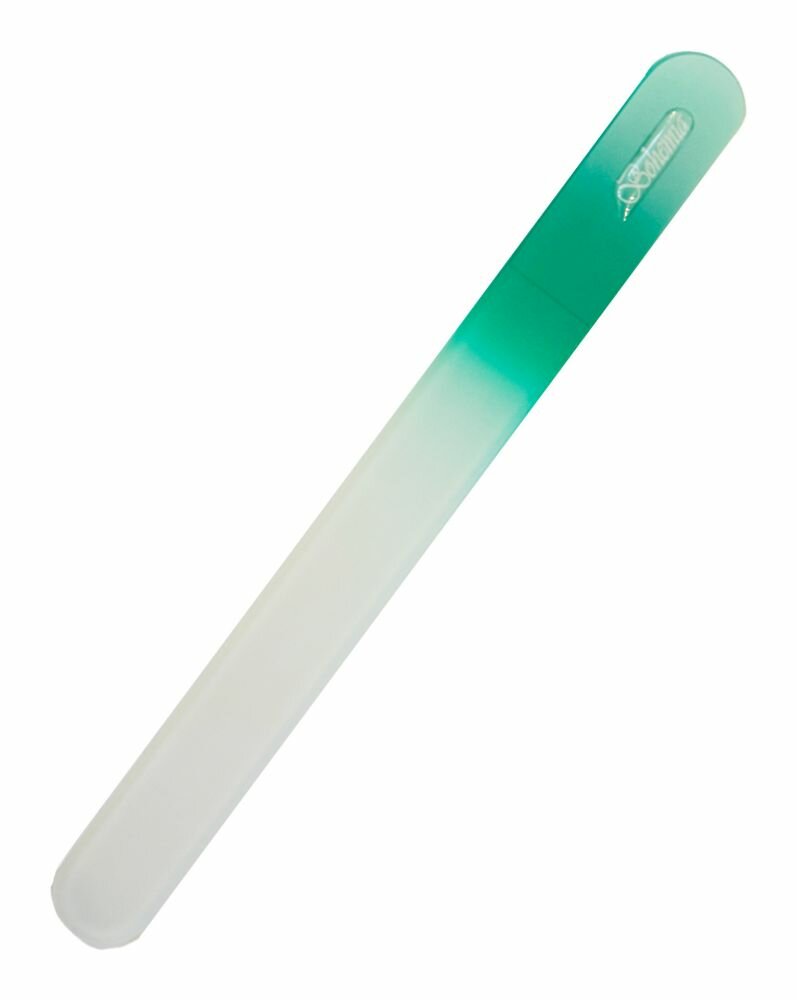 Пилка стеклянная полирующая Bohemia 195 мм для ламинирования ногтей, цвета морской волны