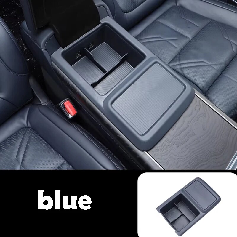 Для ZEEKR 9X EX1H 2025 2026, бардачок, ящик для хранения, силиконовый коврик, внутренние детали, защита от царапин, комплексная защита blue 1pcs