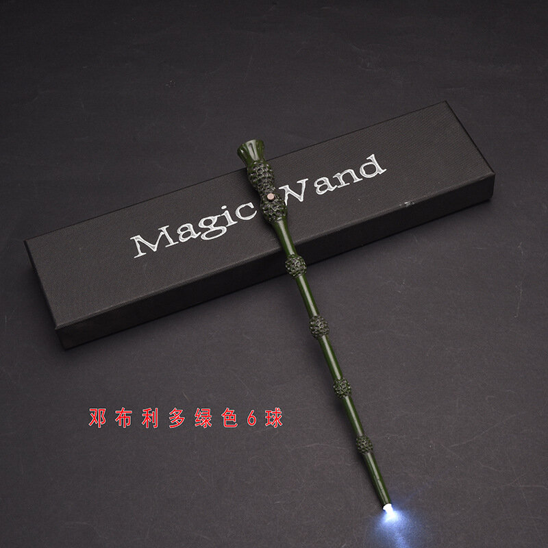 Волшебная палочка Гарри Поттера с батарейным питанием, светодиодная подсветка, сменная батарея, белая подсветка, изысканная резная волшебная палочка