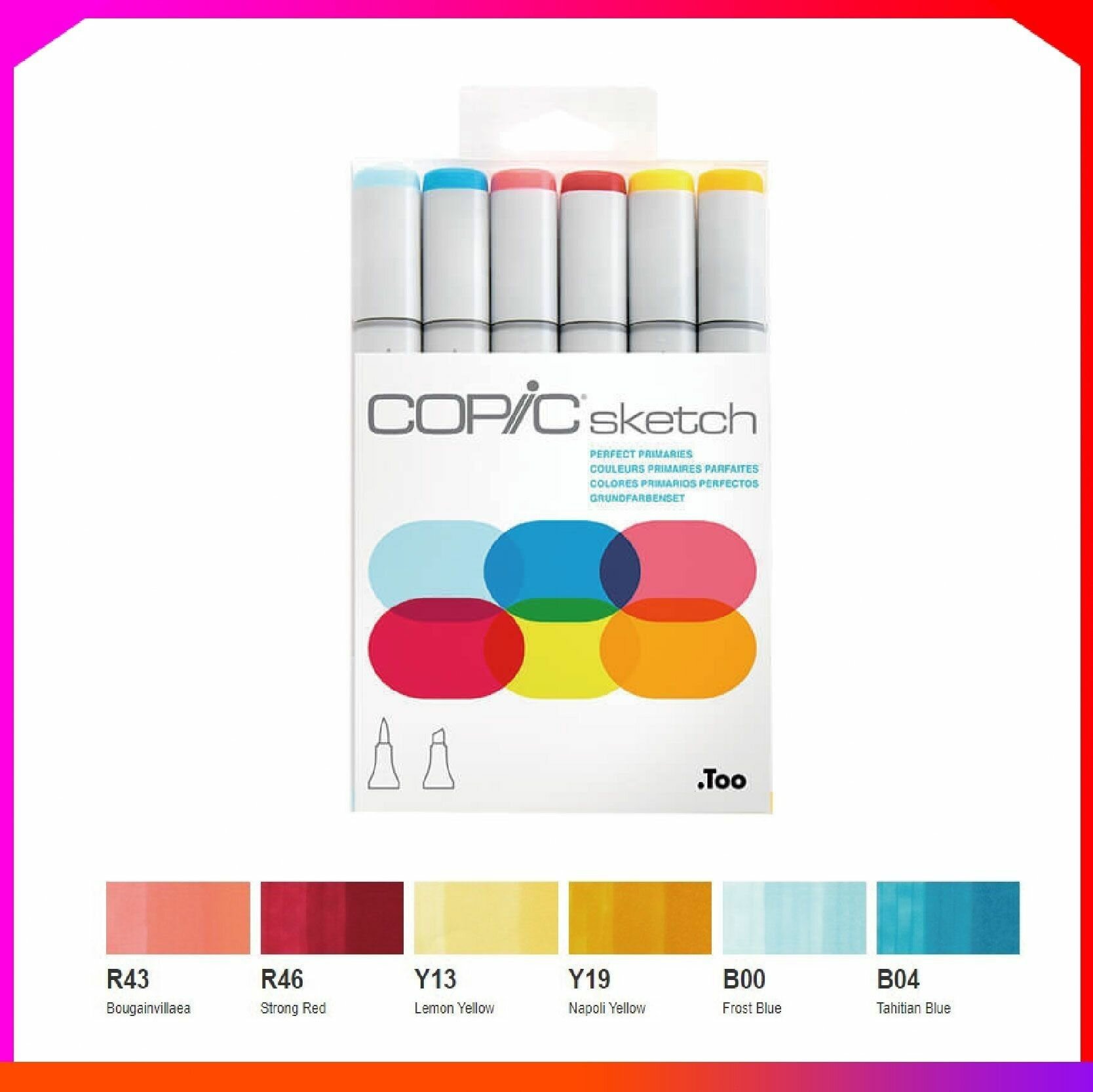 Набор эксклюзивных маркеров Copic Sketch с мягким спиртовым наконечником