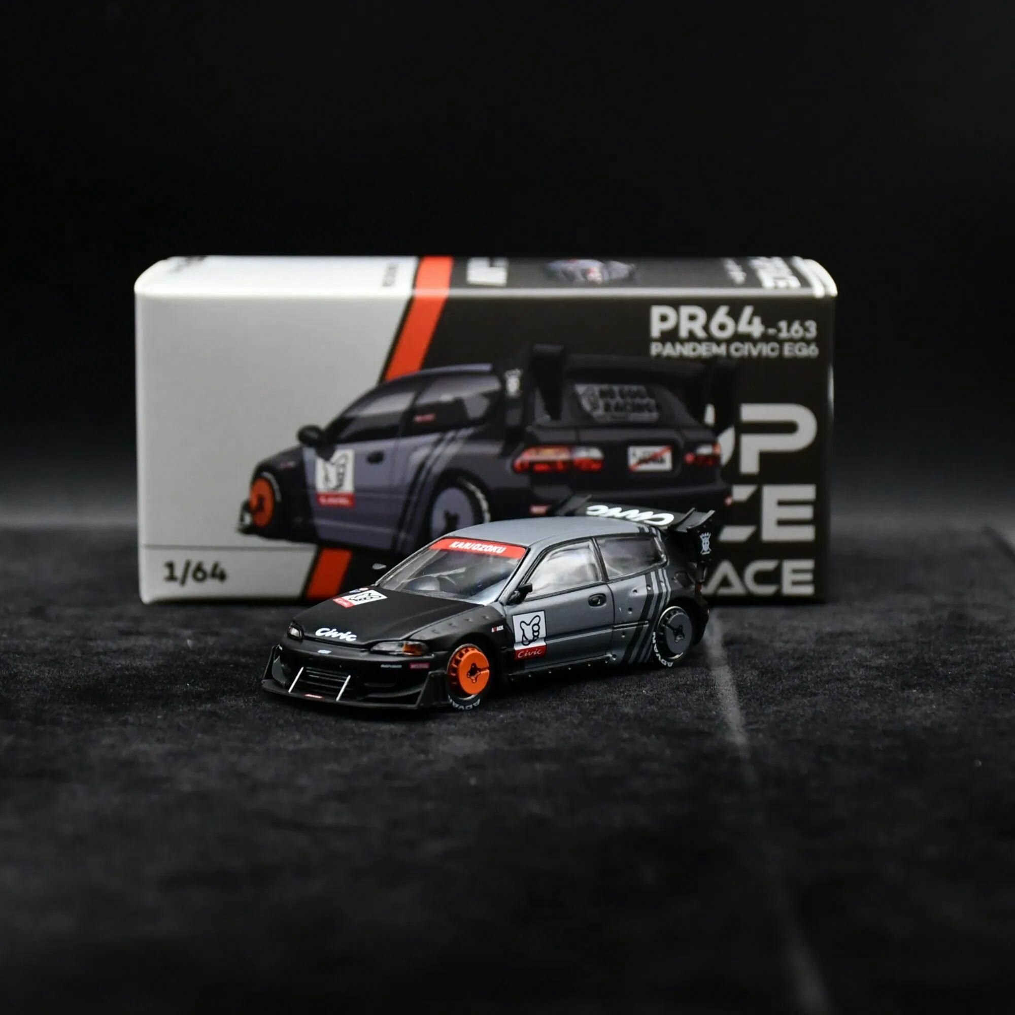 Pop Race 1:64 Honda Pandem Civic EG6 KANJOZOKU Коллекционная машинка.
