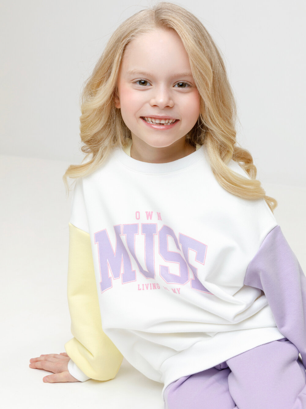 Свитшот хлопковый для девочки