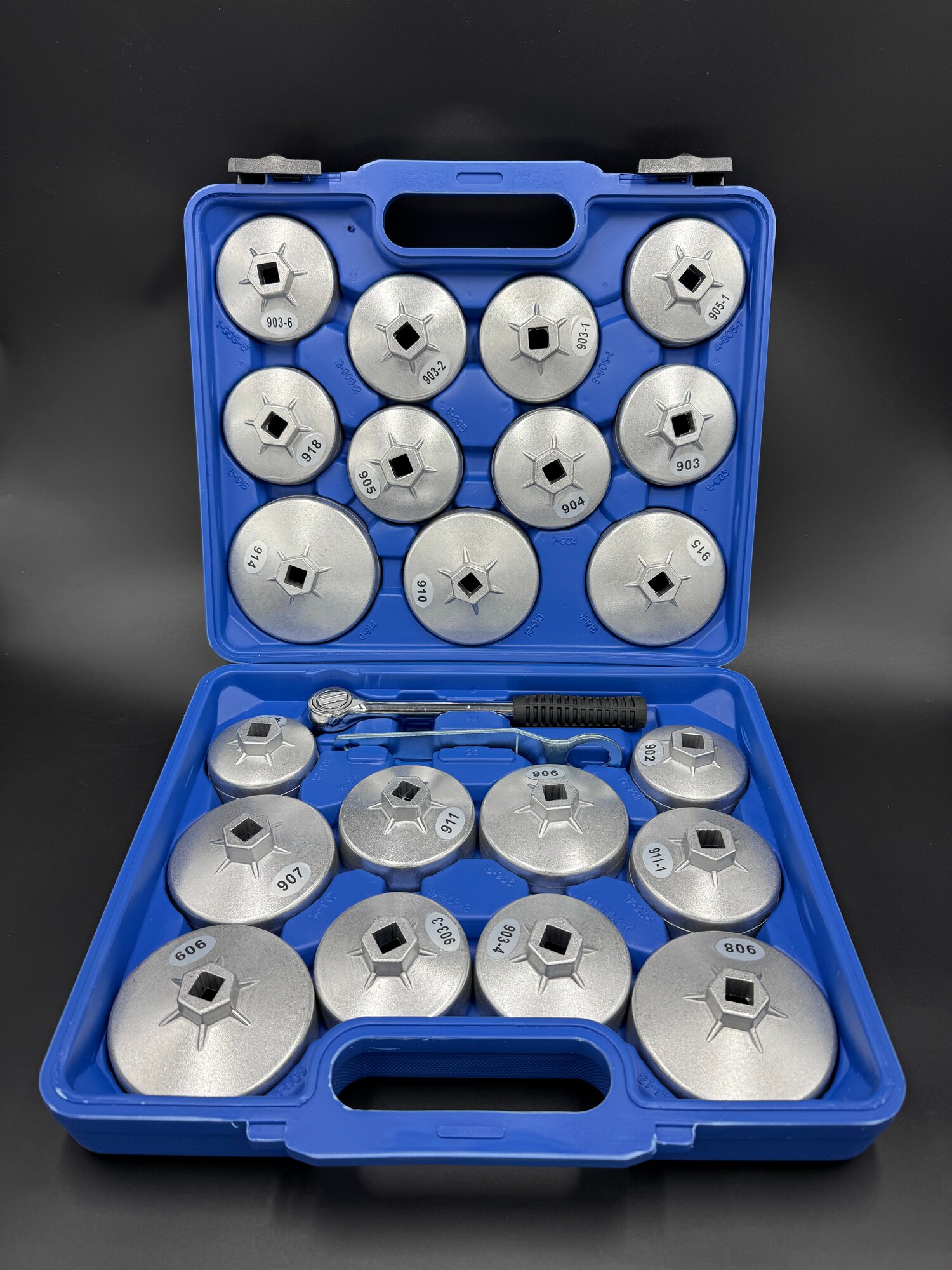 Набор съемников масляных фильтров 23 предмета, для авто в кейсе