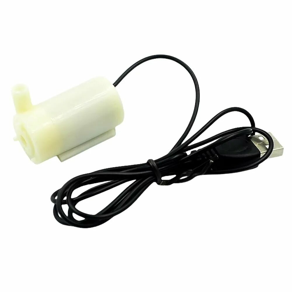 Электрический насос белый горизонтальный с USB и защитой от перегрузки