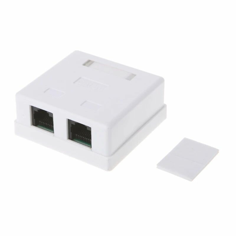 Распределительная коробка RJ45 CAT6 Cat6e 8P8C, сетевой разъем, 2 порта, гнездо-гнездо, настольный удлинитель кабеля