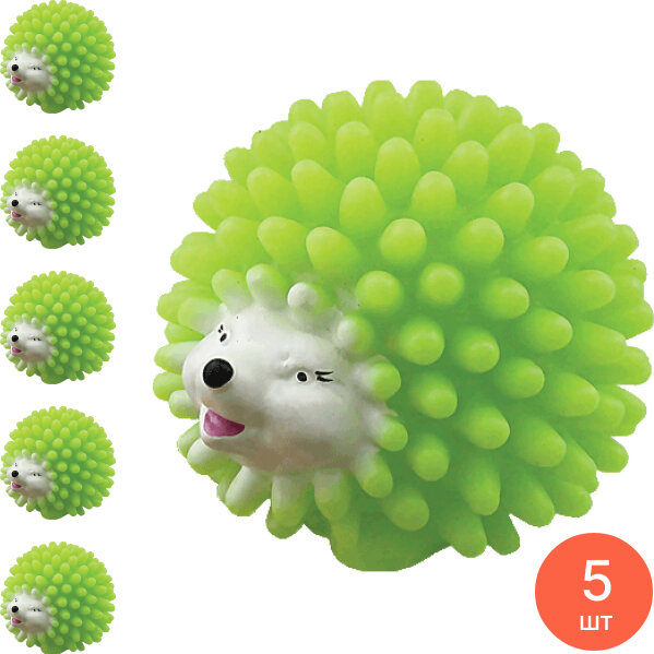 Игрушка для собак Зооник ёжик 8.5см (комплект из 5 шт)